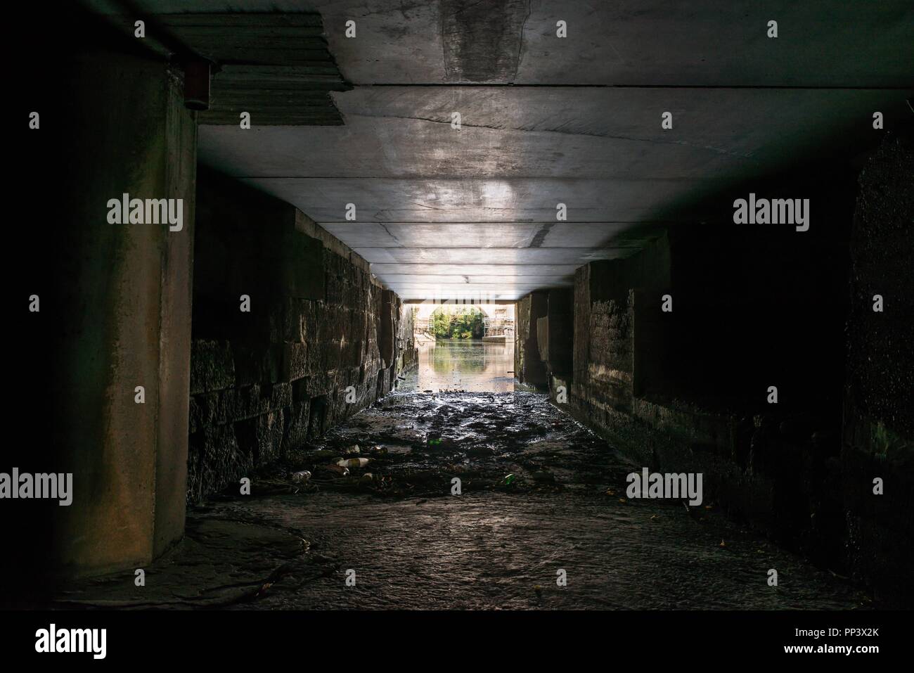 Dry water channel on the Danube in Regensburg, Germany Stock Photo - Alamy