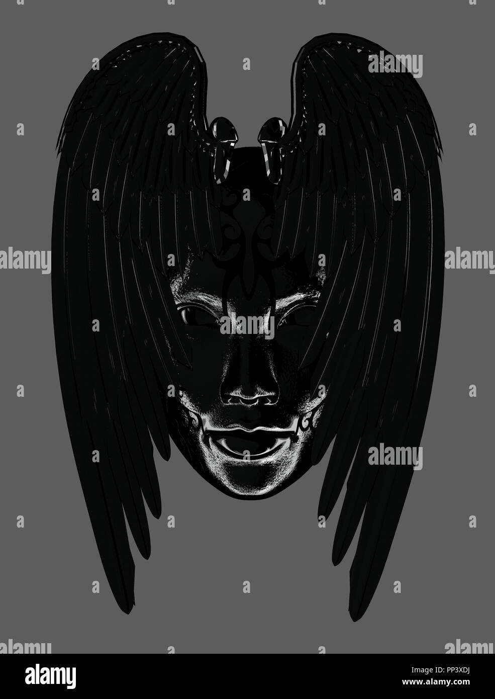 art graphics; digital graphics; mysticism, person's fas angel Stock ...