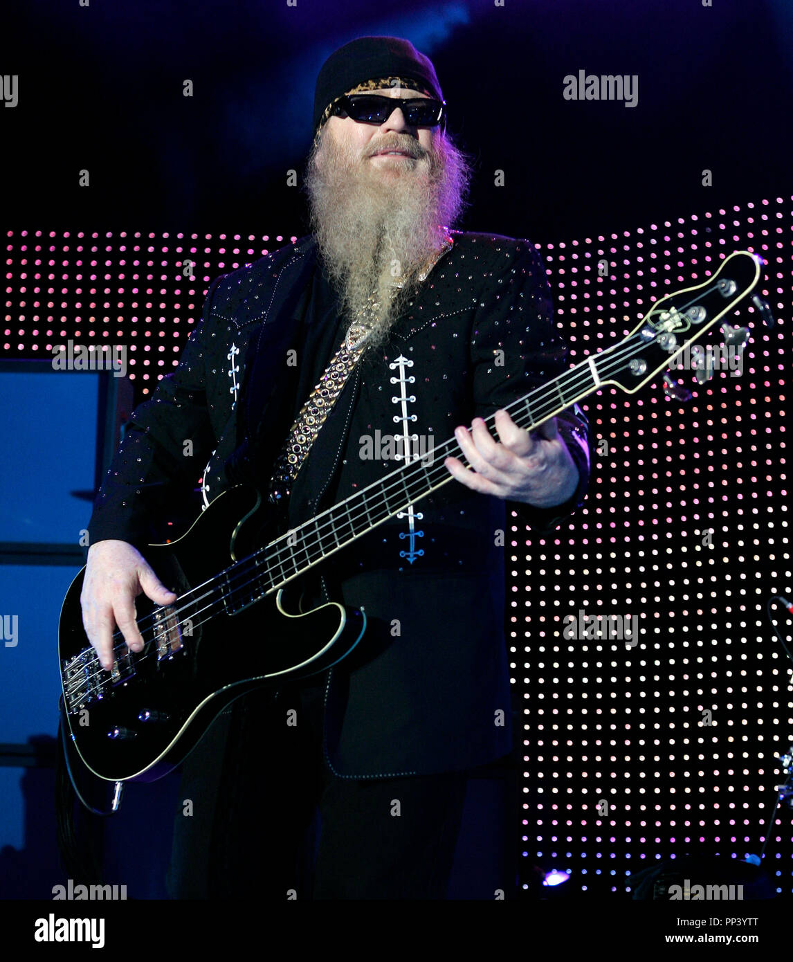 Dusty Hill with ZZ Top performs in concert at the Mizner Park ...
