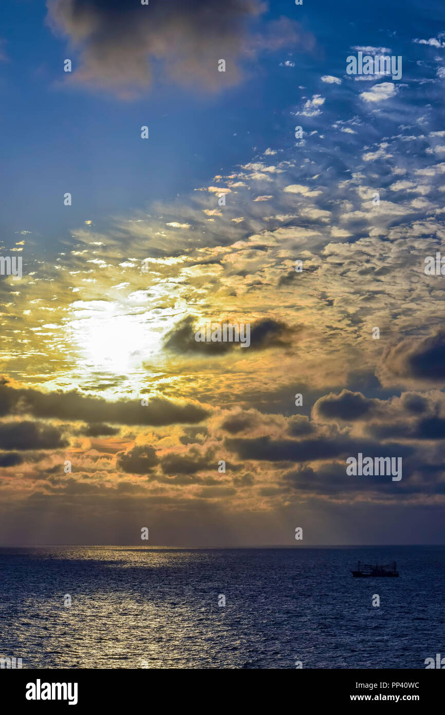 Cloudy sky on the sea Stock Photo - Alamy