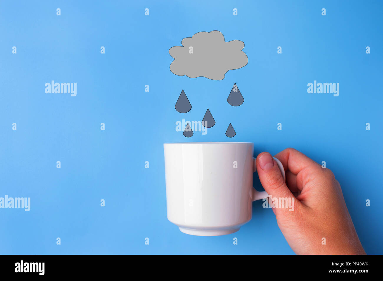 rain pouring in coffee cup Stock Photo - Alamy