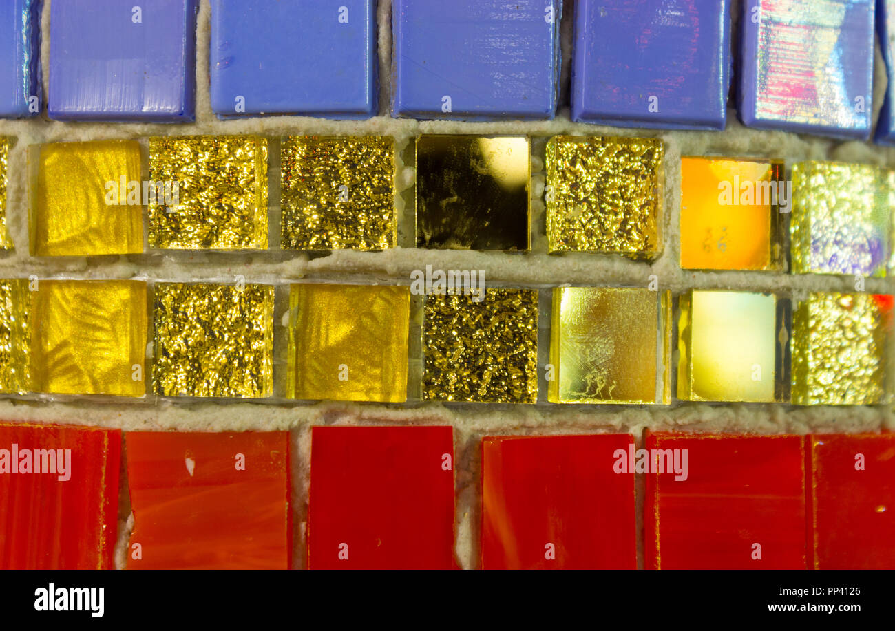 Modern Mosaic Tiles On A Wall Stock Photo - Alamy