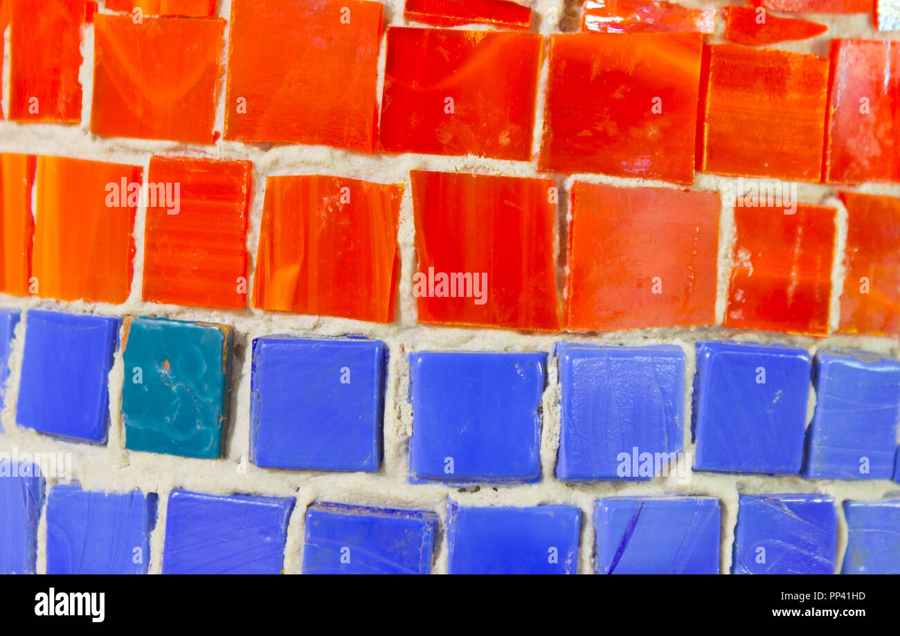 Modern Mosaic Tiles On A Wall Stock Photo - Alamy