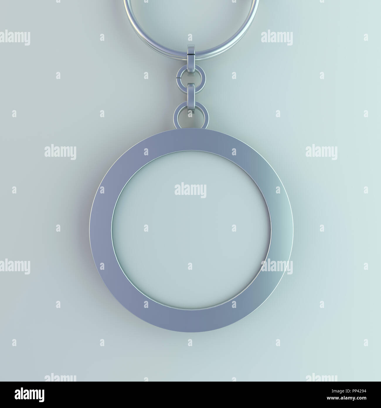 Blank metal trinket. Template. Mockup 3D rendering Stock Photo - Alamy