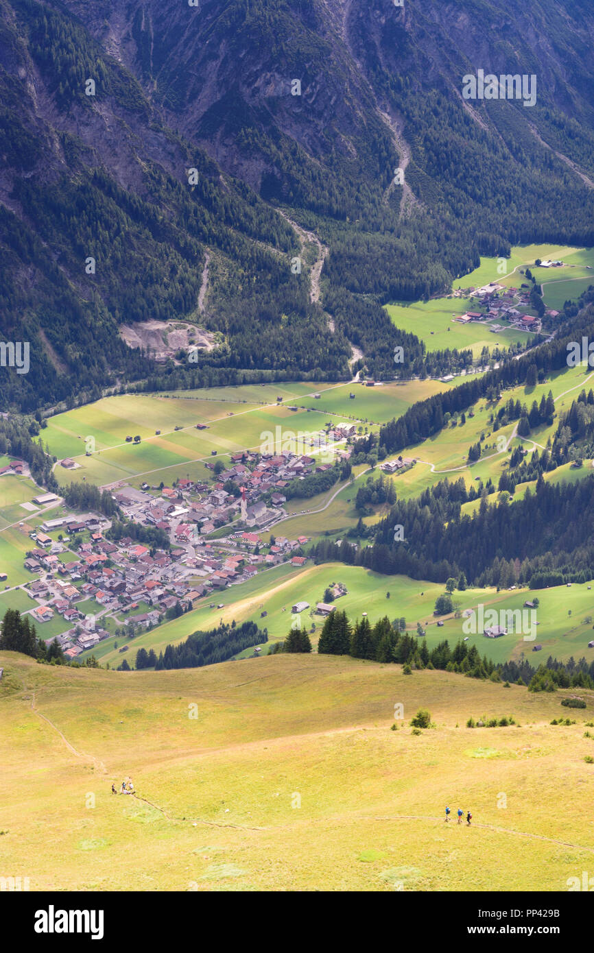 Holzgau: Lechtal (valley of river Lech) and village Holzgau, Lechtal ...
