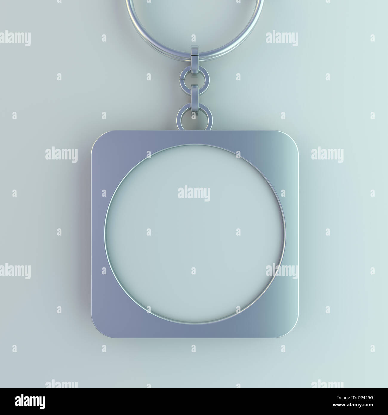 Blank metal trinket. Template. Mockup 3D rendering Stock Photo - Alamy