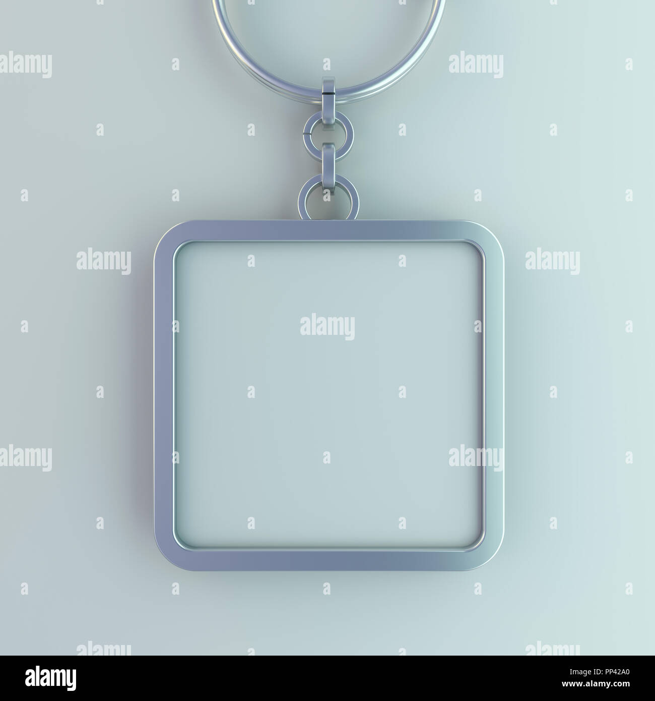Blank metal trinket. Template. Mockup 3D rendering Stock Photo - Alamy