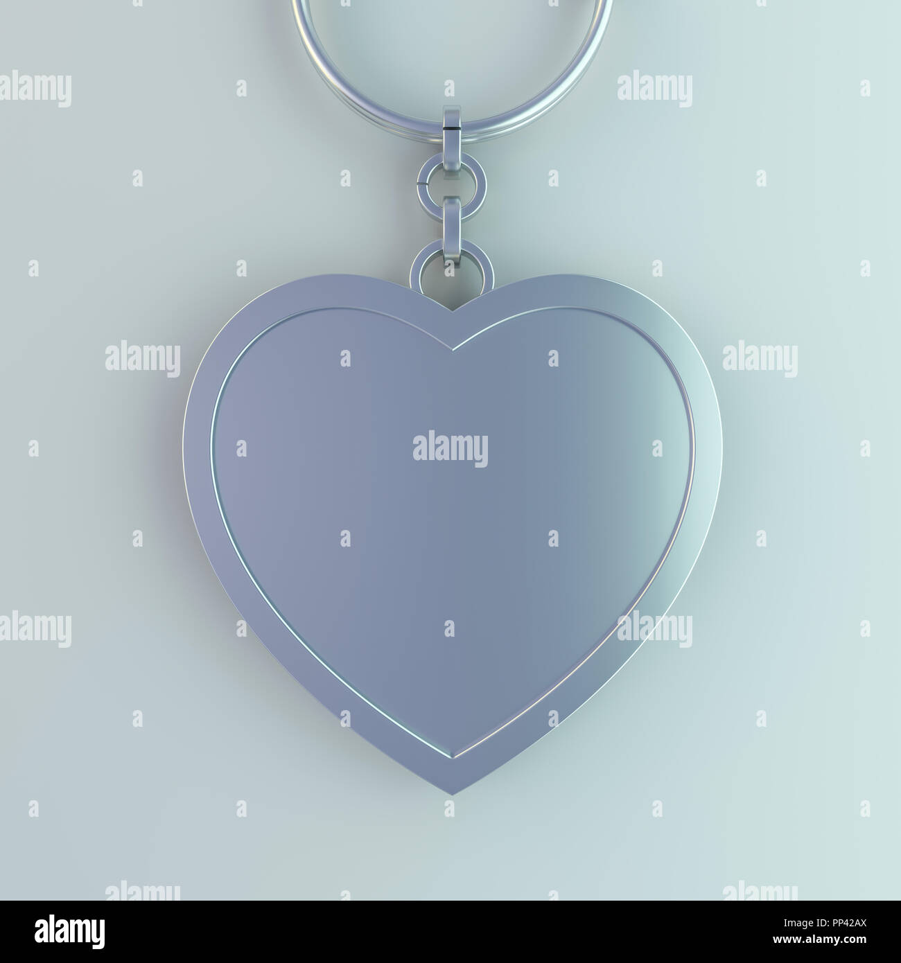 Blank metal trinket. Template. Mockup 3D rendering Stock Photo - Alamy