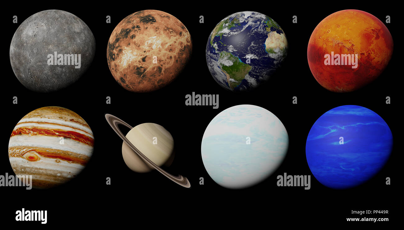Clor Of The 9 Planets And Names