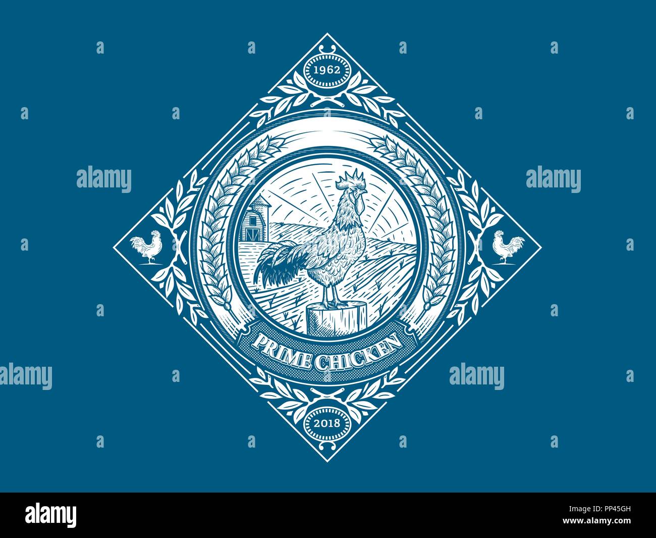 Prime chicken 2 is a vector illustration about premium quality chicken ...