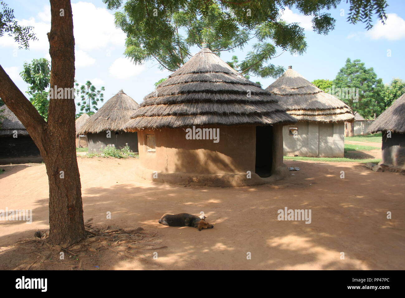 Homesteads in Adjumani, in the West Nile region of Uganda Stock Photo ...