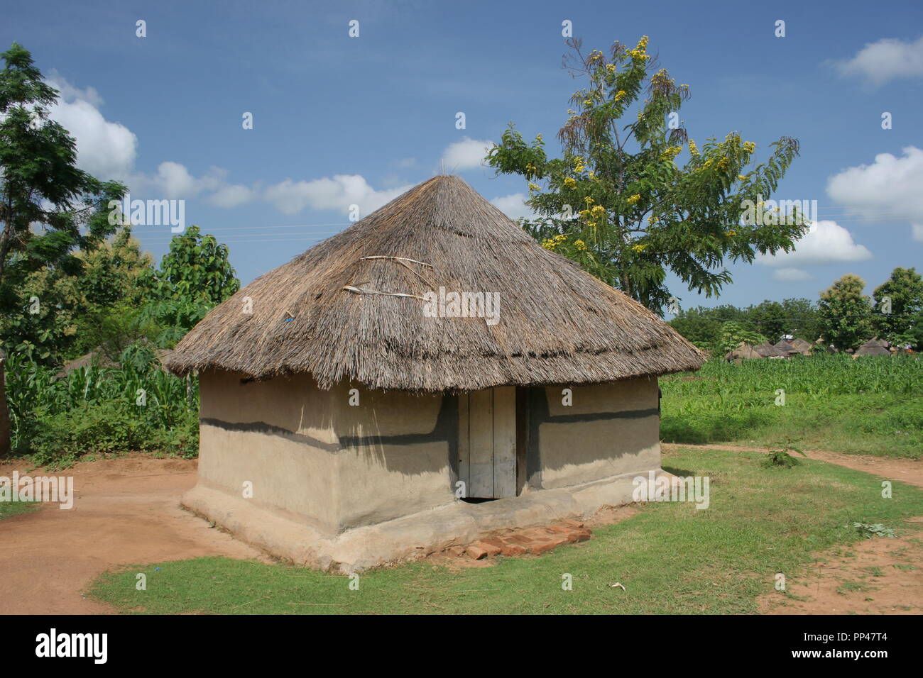 A homestead in Adjumani, in the West Nile region of Uganda Stock Photo ...