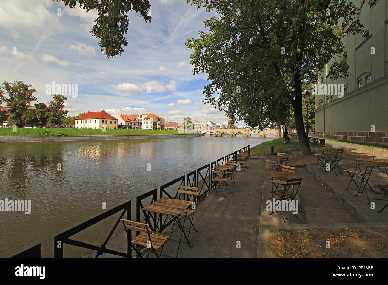 The oldest stone bridge in central Europe, Pisek, Czech Republic Stock ...