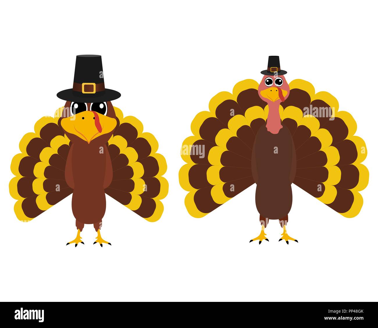 Thanksgiving sign cartoon turkey Stock Vector Images - Alamy