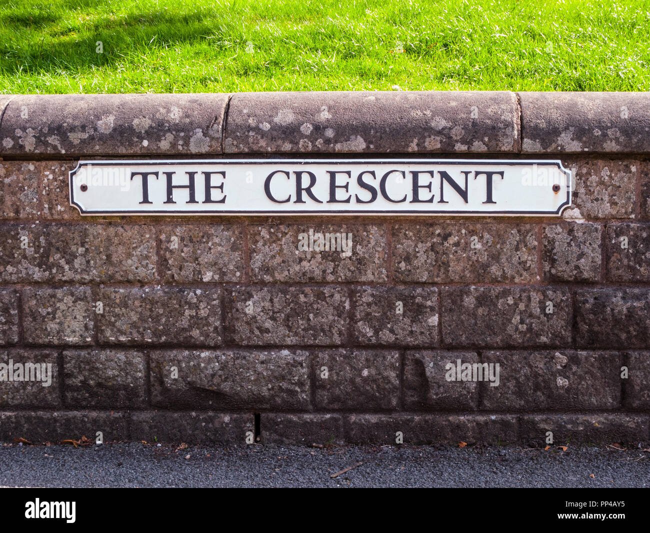 The Crescent, sign, Buxton, Derbyshire Stock Photo - Alamy