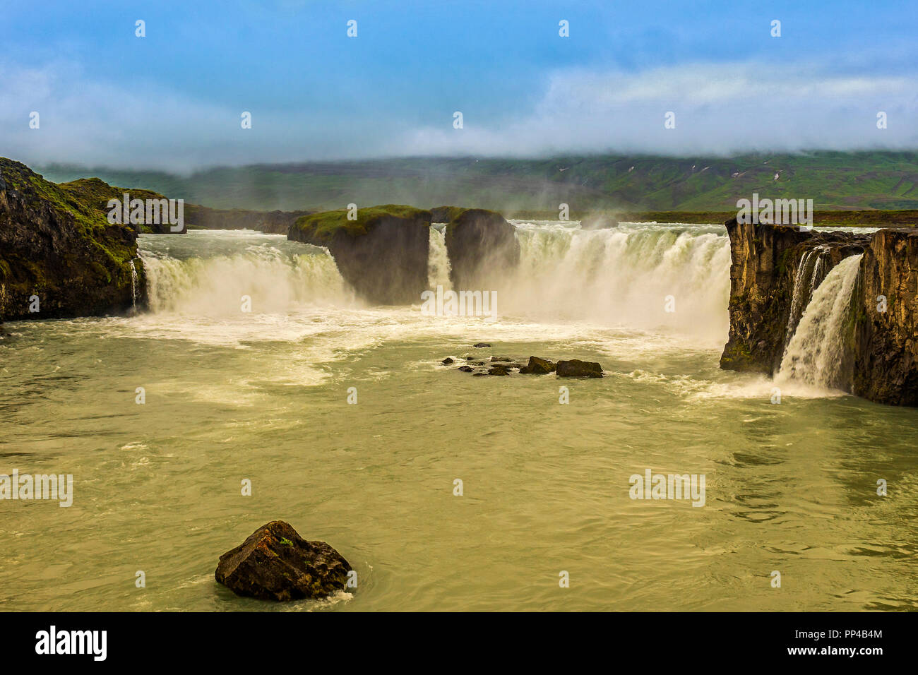 The Godafoss Waterfalls Akureyri Iceland Stock Photo - Alamy