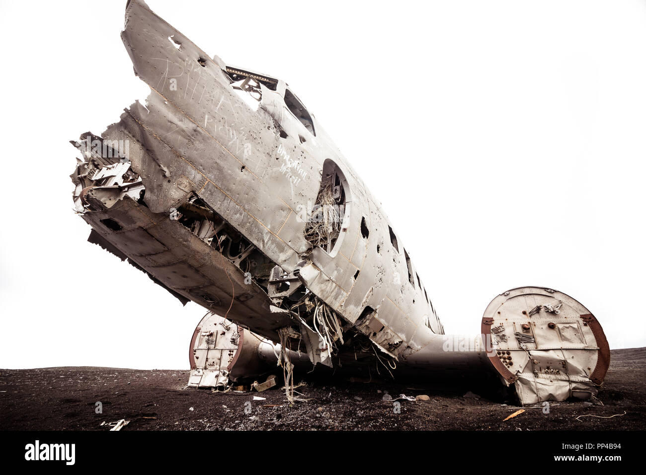 Crashed plane in Iceland Stock Photo - Alamy
