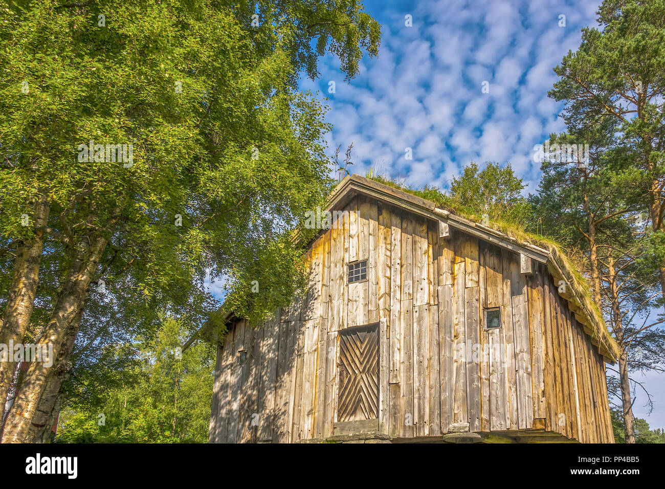 Wooden Building At Sunnmore Museum, Alesund, Norway Stock Photo - Alamy