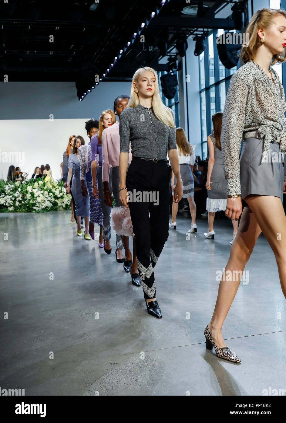 New York, NY, USA - September 12, 2018: Models walk runway to present ...