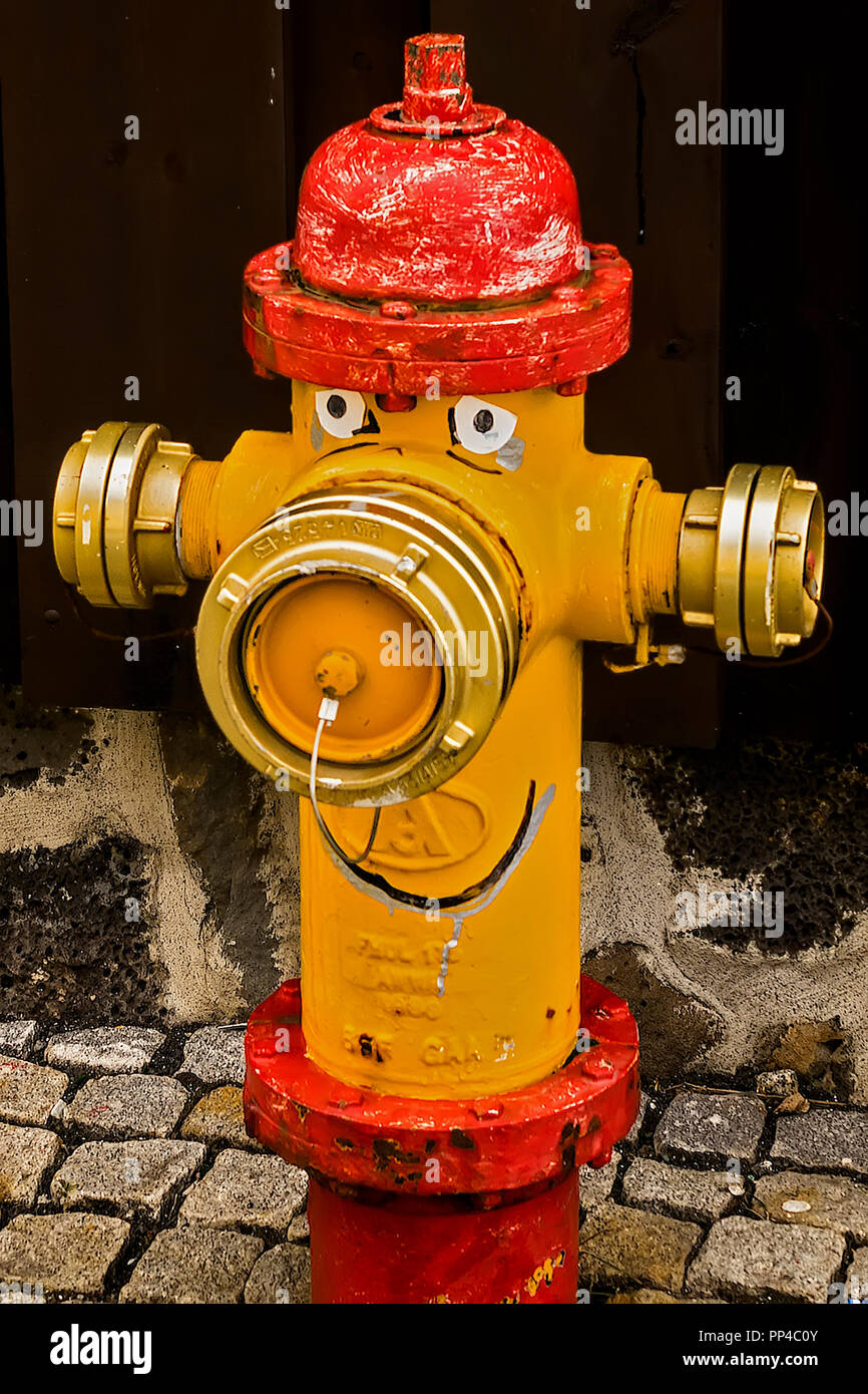 Humorous Fire Hydrant Reykavik Iceland Stock Photo - Alamy