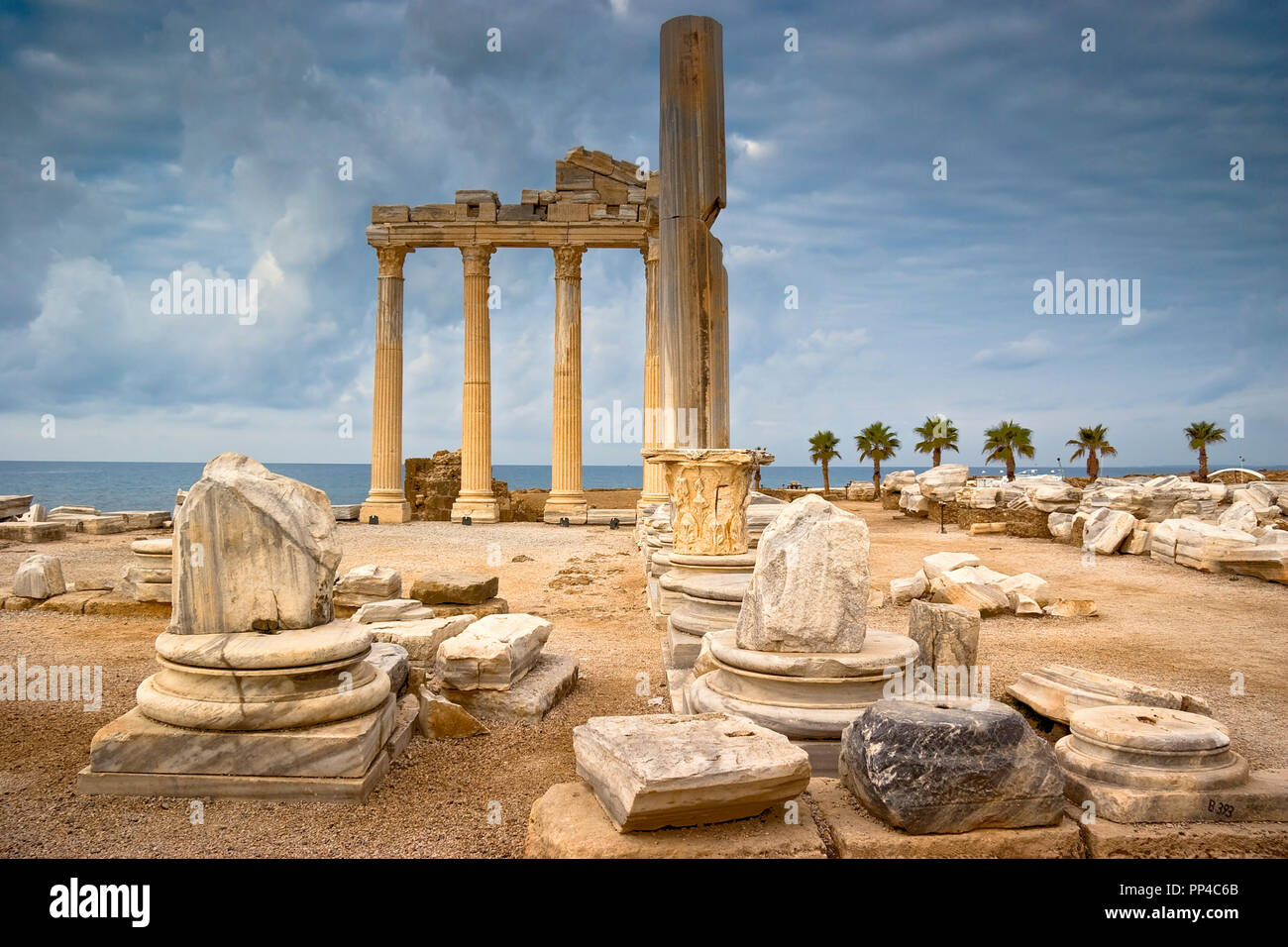 Temple Of Apollo At Side Turkey Stock Photo - Alamy