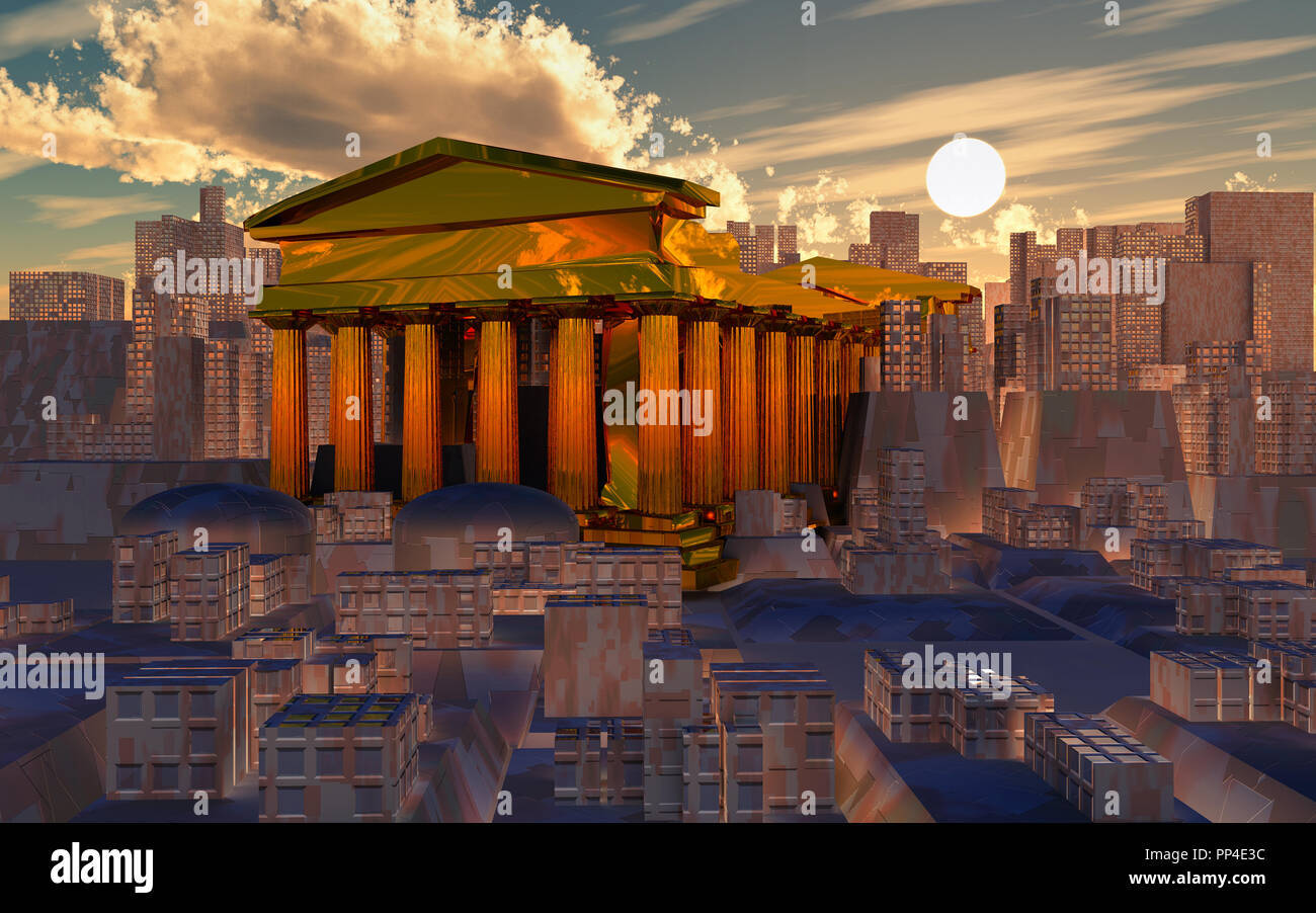 Scifi temple hi-res stock photography and images - Alamy