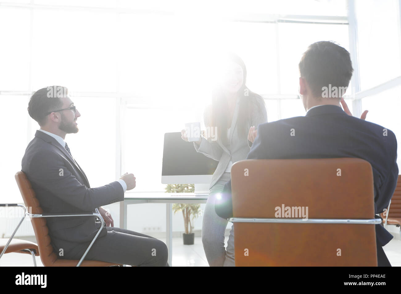 background image of a business team in the office Stock Photo - Alamy