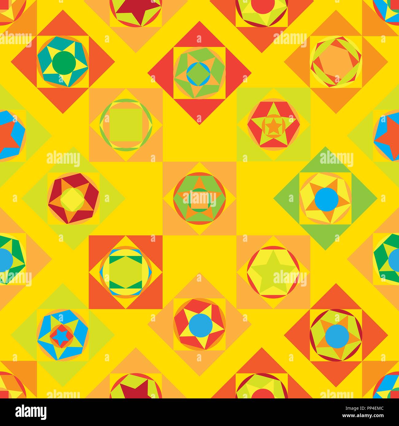 Vector illustration of a seamless texture with geometric shapes Stock ...
