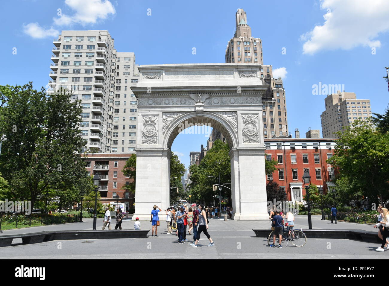 The iconic Washington Square Arch in Washington Square Park, West ...