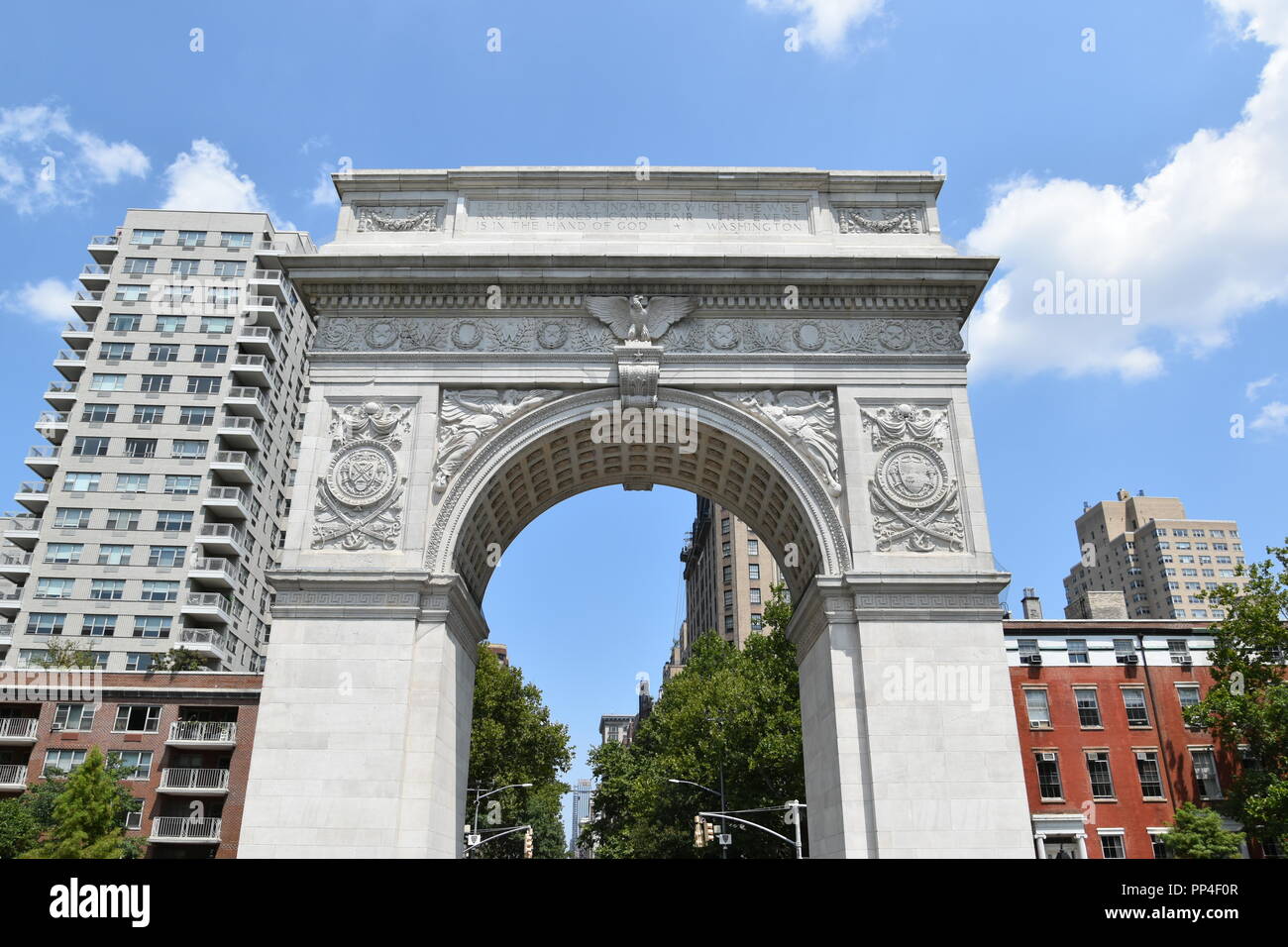 The iconic Washington Square Arch in Washington Square Park, West ...