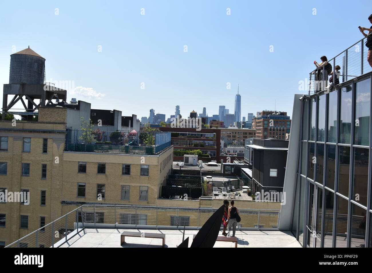 View of the Manhattan skyline as seen from the iconic High Lien aerial ...