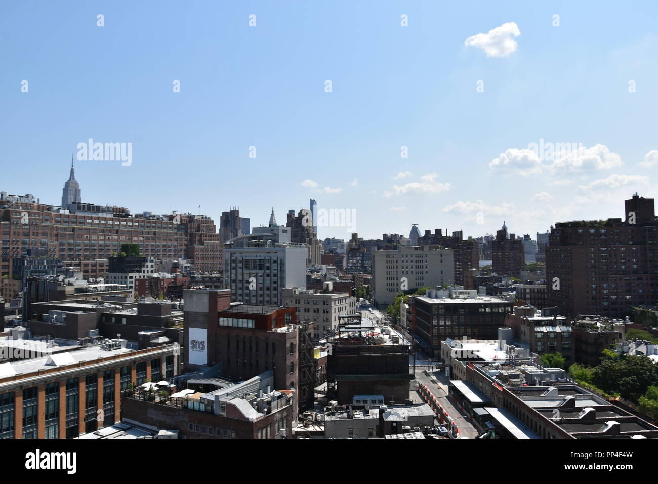 View of the Manhattan skyline as seen from the iconic High Lien aerial ...