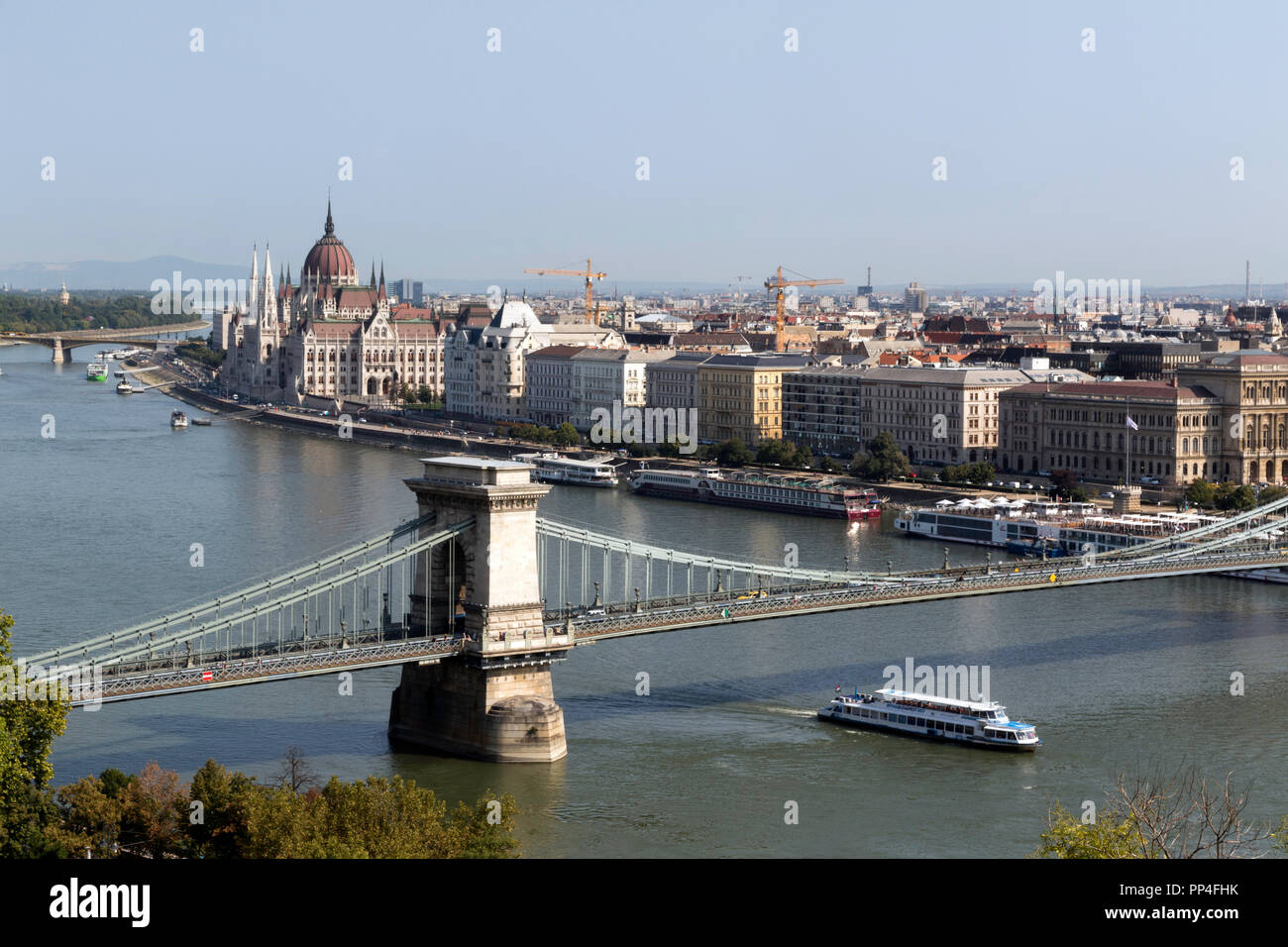 Panorama of Budapest seen from Castle Hill Stock Photo - Alamy
