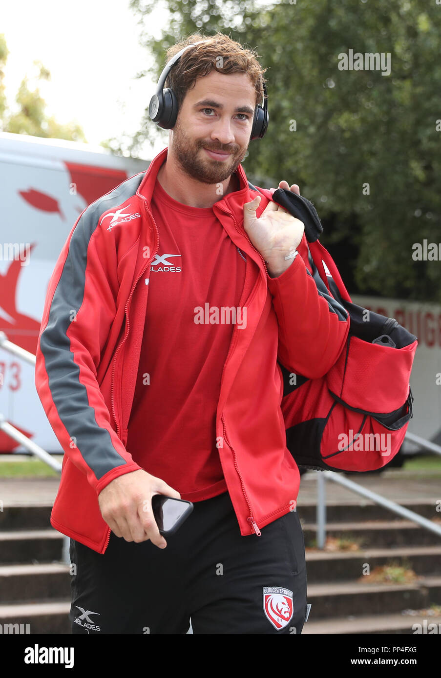Gloucester rugbys danny cipriani arrives hi-res stock photography and ...
