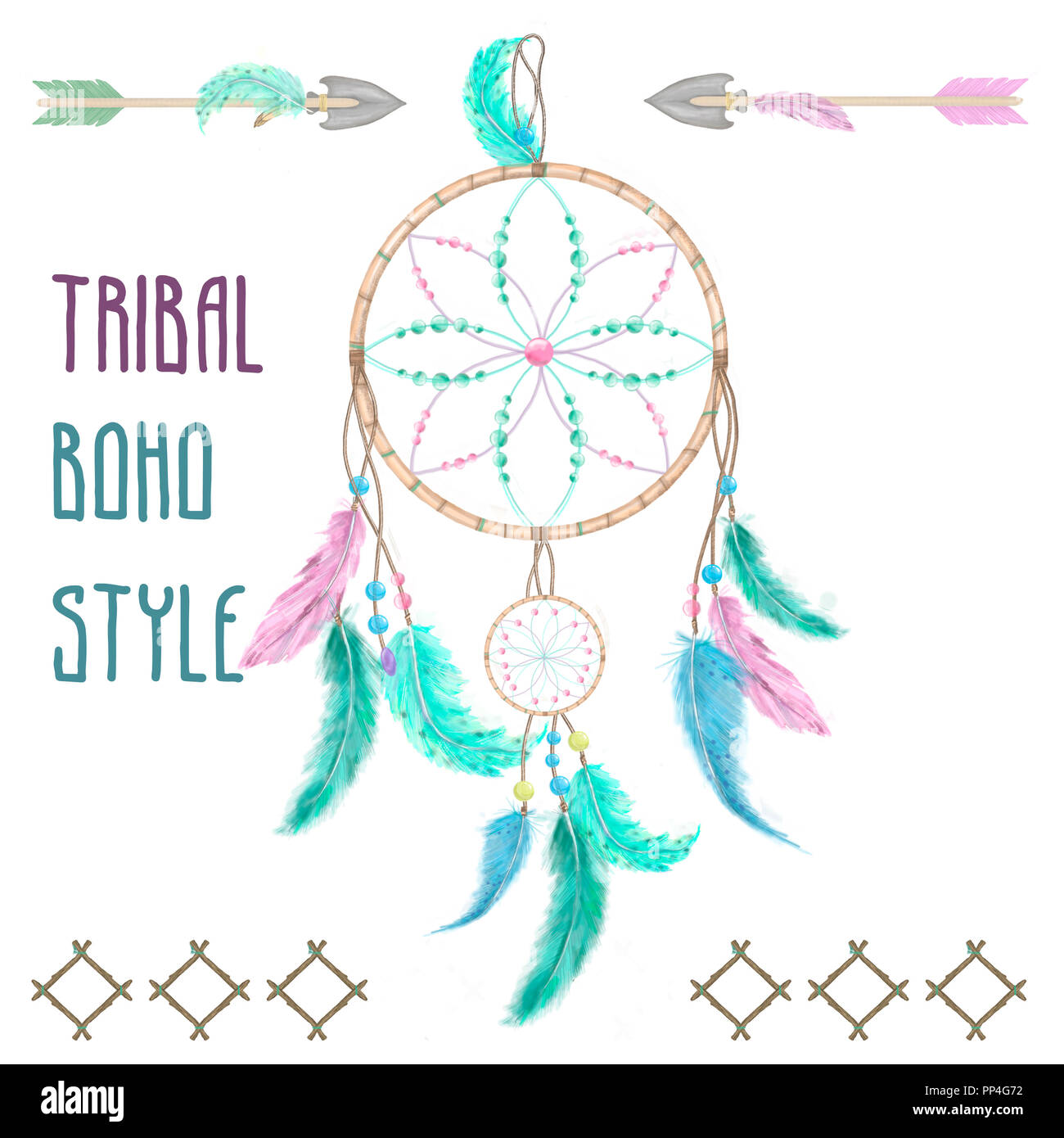 Boho Dream Catcher Drawings