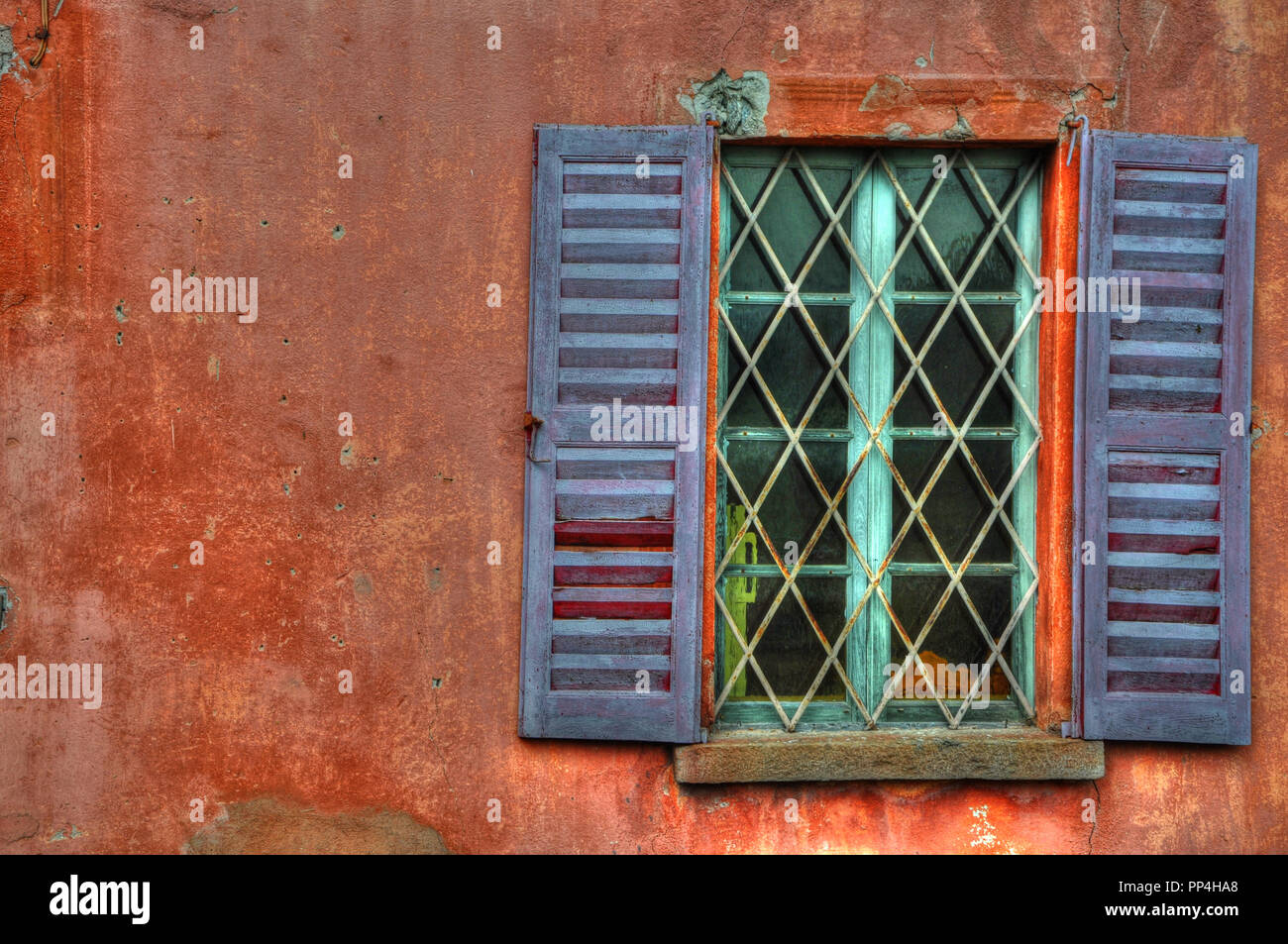 Old Colorful Window in Switzerland Stock Photo - Alamy