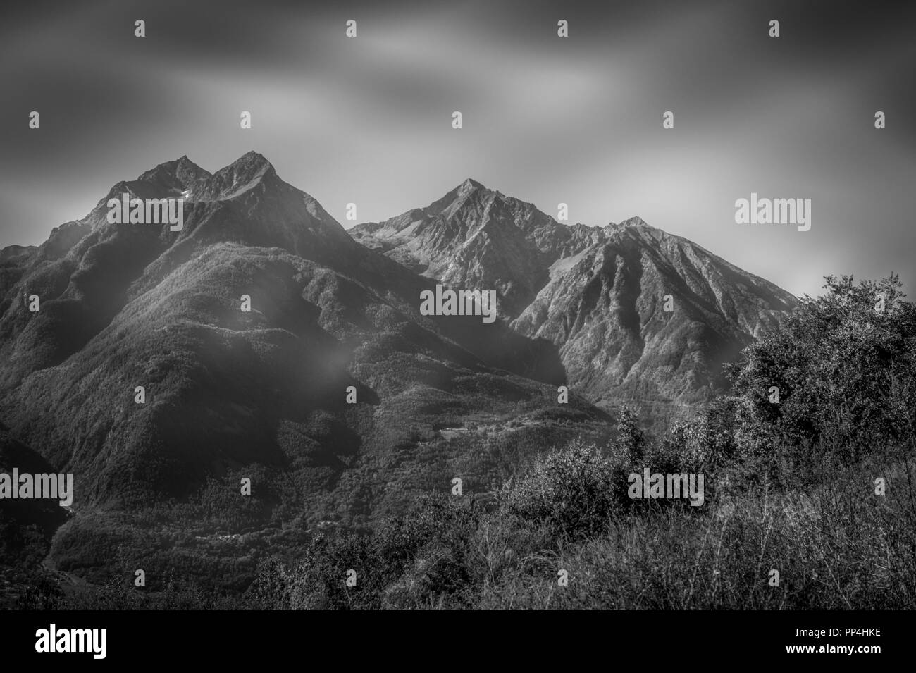 Landscape, mountain panorama, last days of summer Stock Photo - Alamy