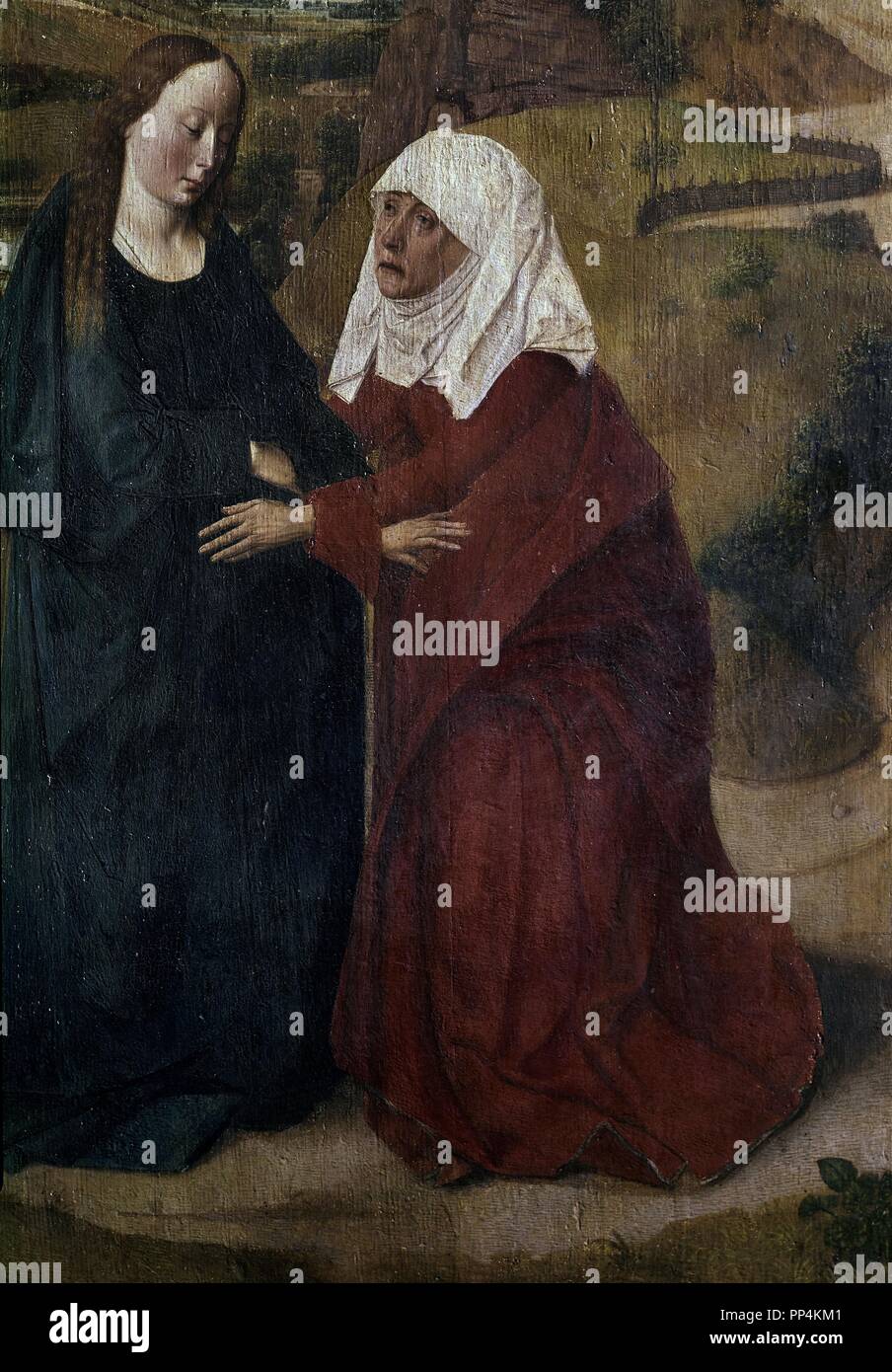 TRIPTICO DE LA VIDA DE LA VIRGEN - DETALLE DE LA VISITACION - HACIA 1445 - OLEO/TABLA - NP 1461 ...