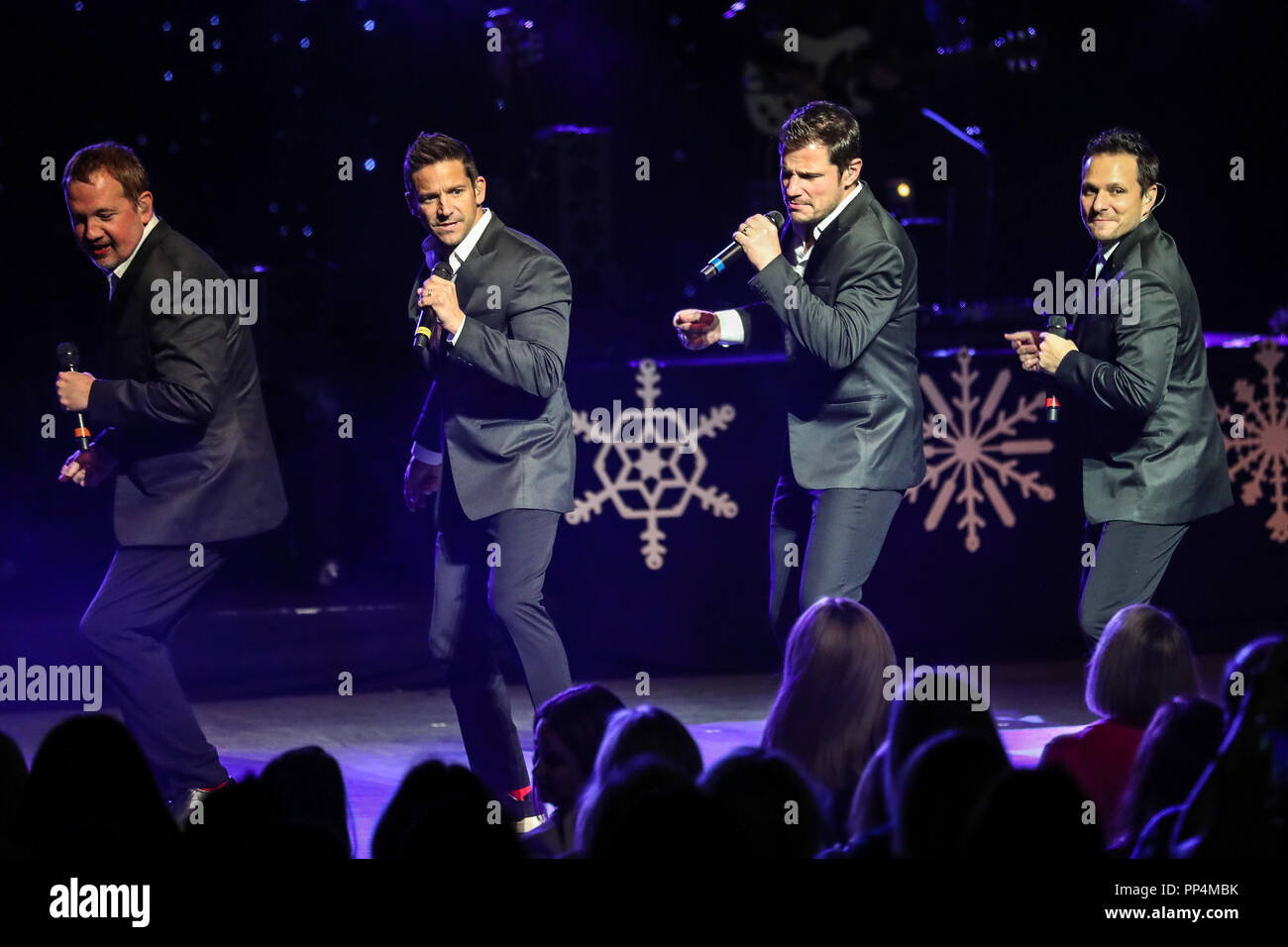 Music Artist 98 DEGREES performs in Durham, North Carolina as part of ...