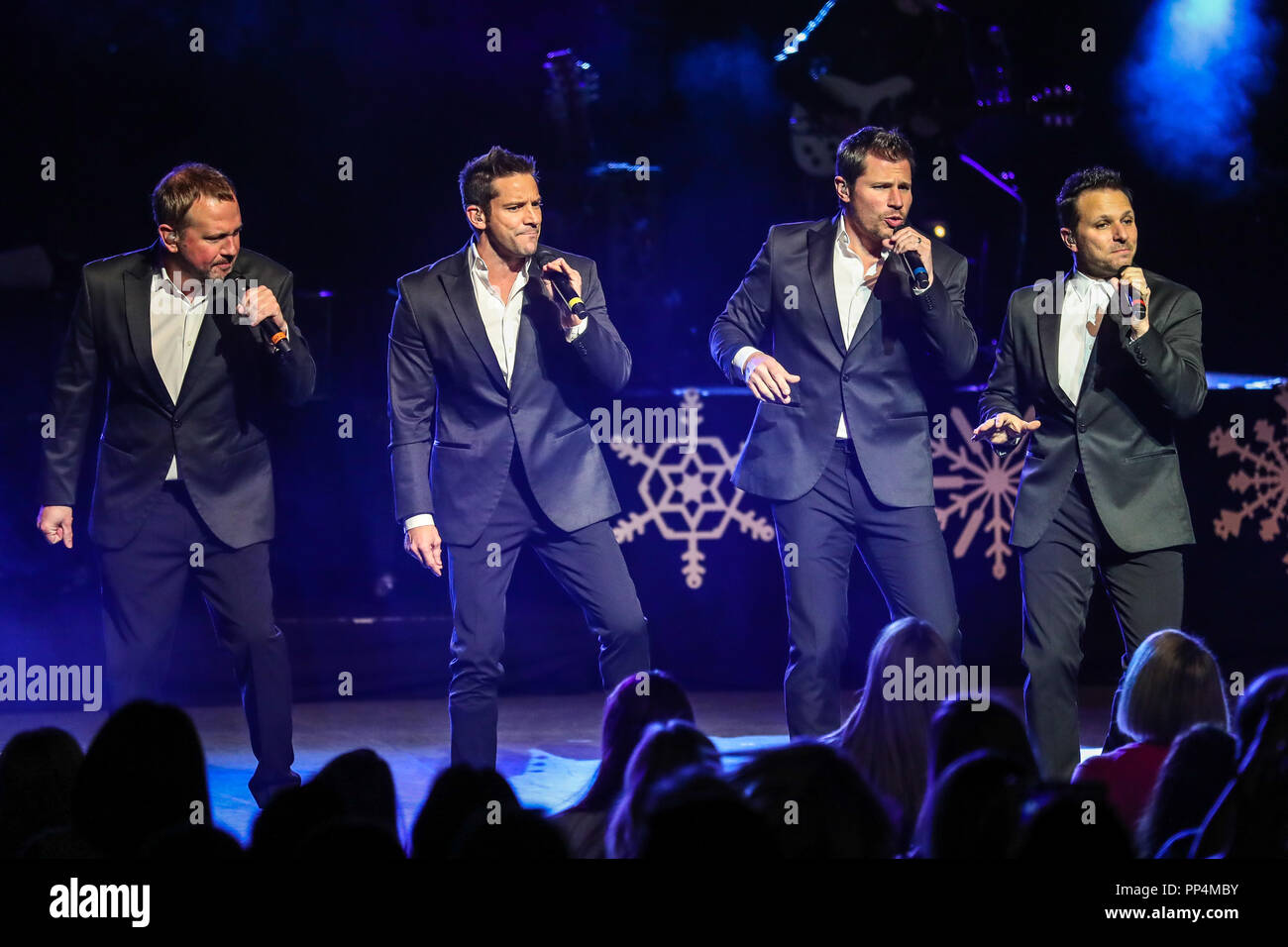 Music Artist 98 DEGREES performs in Durham, North Carolina as part of ...