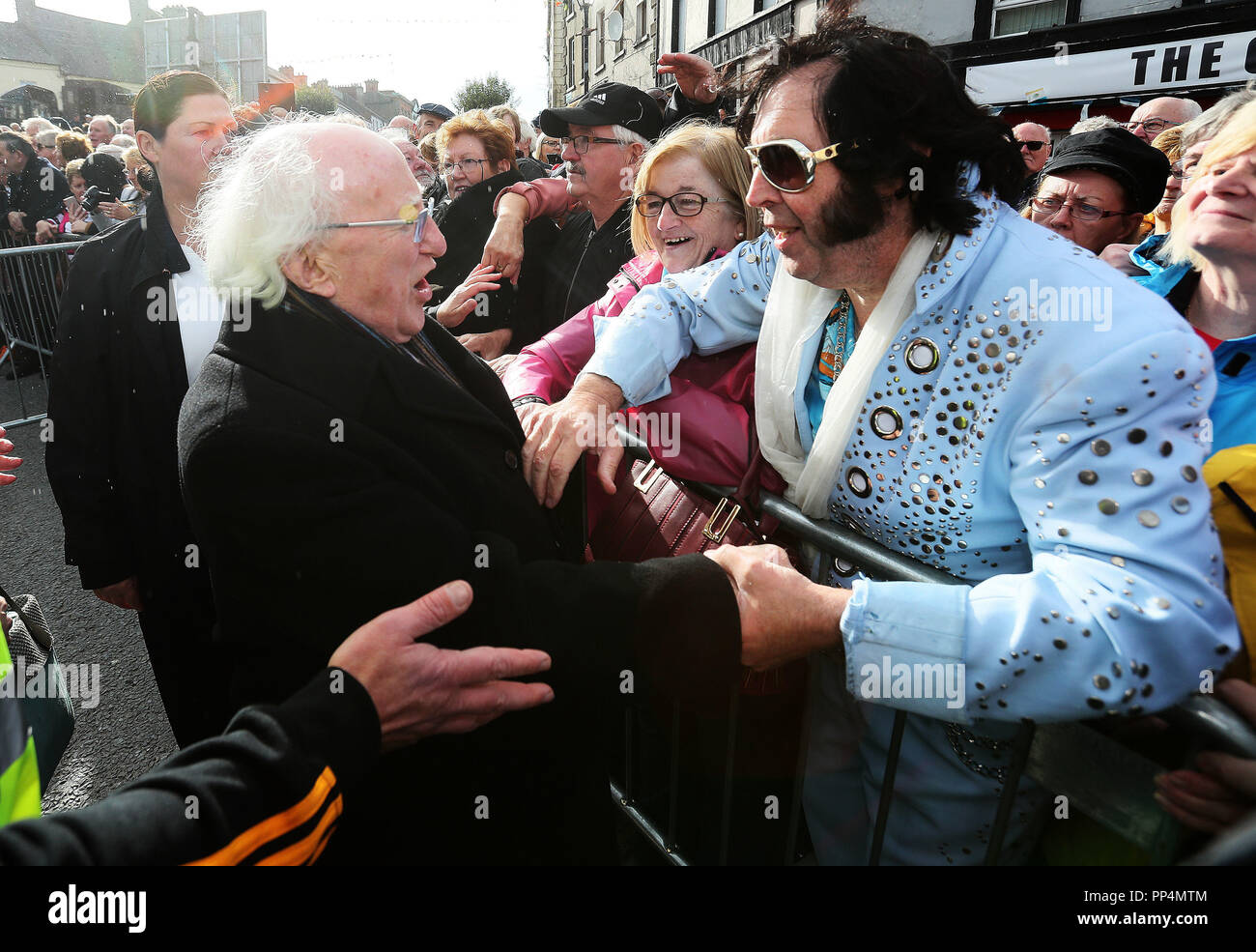 President Michael D Higgins is greeted by Myles Kavanagh 'The Kilkenny ...