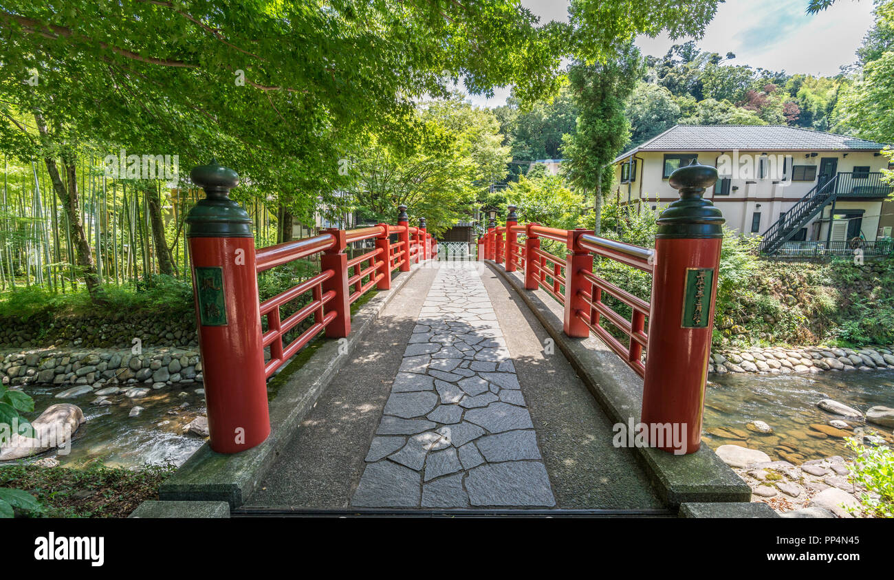 Izu, Shizuoka, Japan - August 10, 2018 : Kaedebashi Bridge over the ...