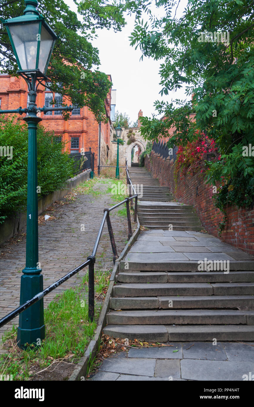 steps up a steep street in lincoln Stock Photo - Alamy
