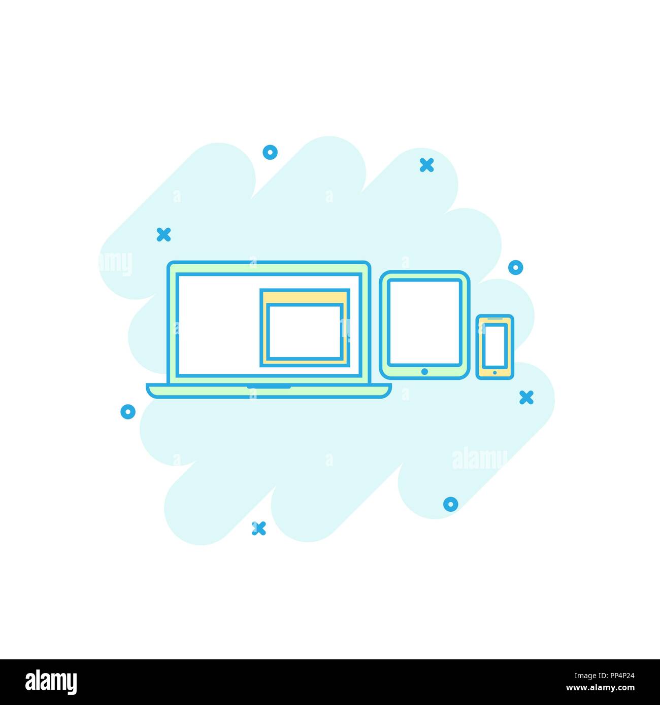 Cartoon computer tablet Stock Vector Images - Alamy