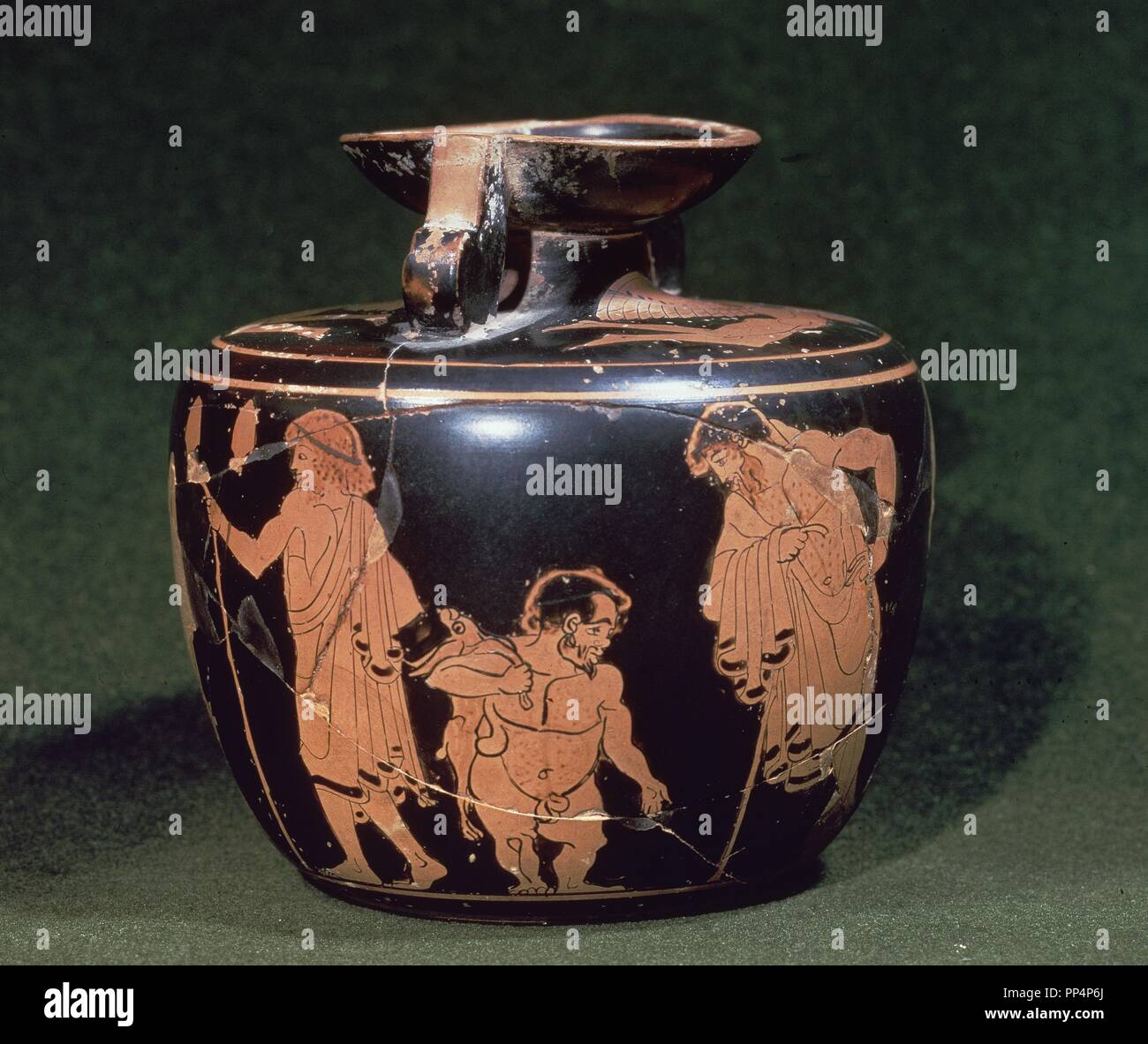 GREEK JAR DECORATED WITH A MEDICINE-RELATED SCENE Stock Photo - Alamy