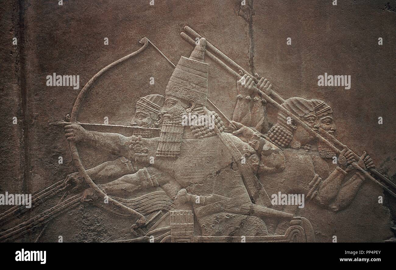 EL REY CAZANDO - RELIEVE DEL PALACIO DE NINIVE - SIGLO VII AC. Location ...