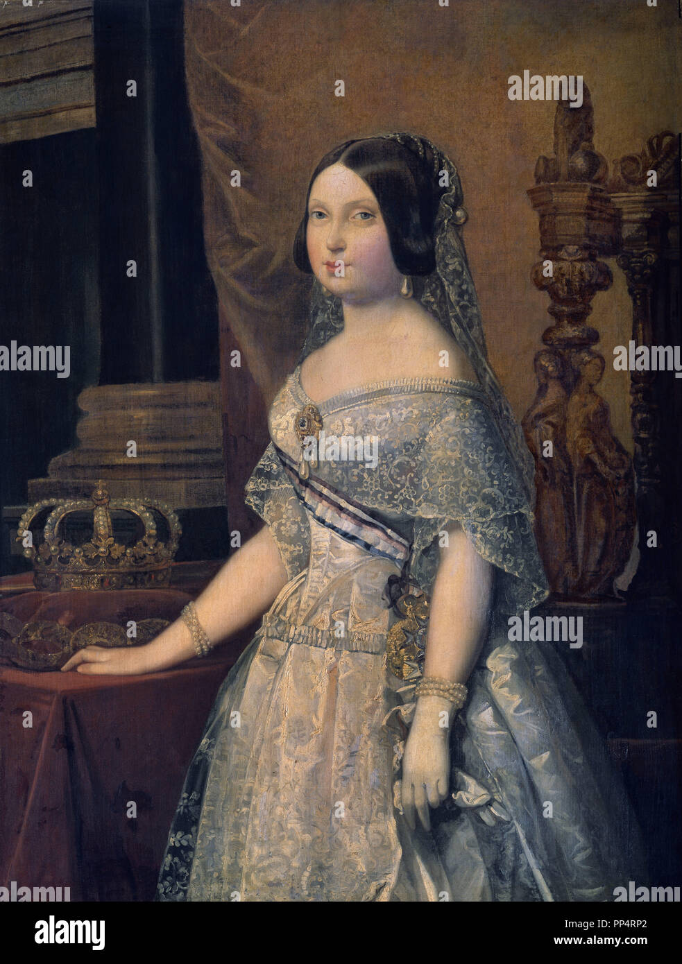 RETRATO DE ISABEL II - SIGLO XIX - PINTURA ROMANTICA ESPAÑOLA. Author: MADRAZO, FEDERICO DE ...