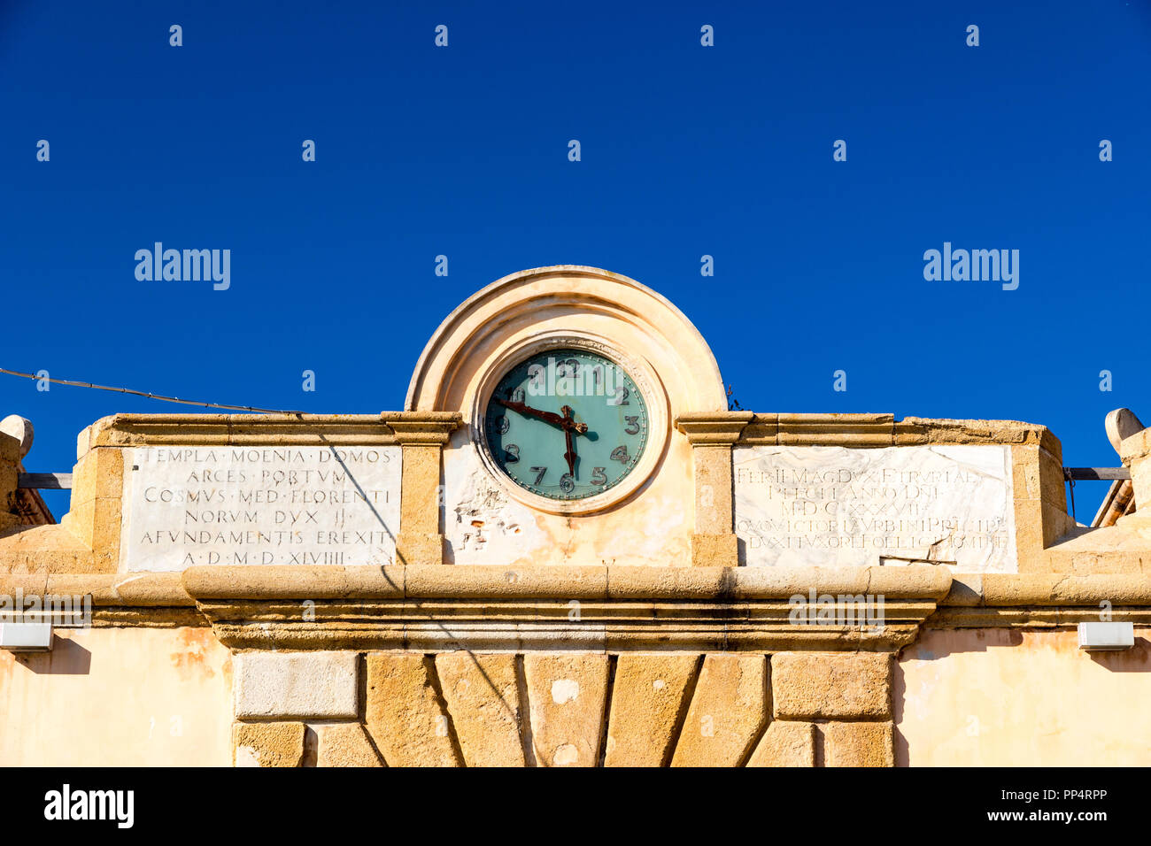 Isolated view of Porta a mare in Portoferraio, Elba Stock Photo - Alamy