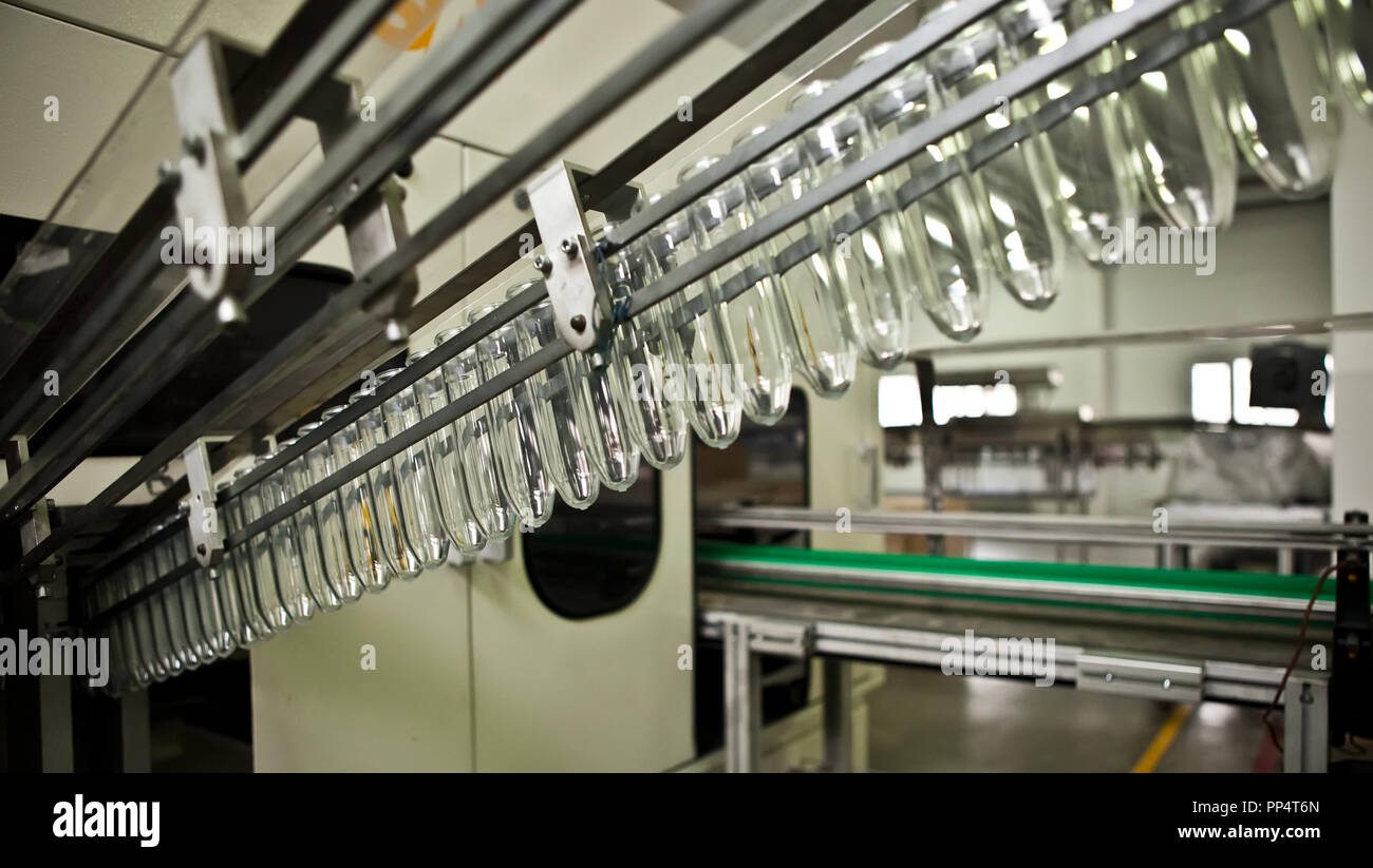 Production of the bottles plastic The Technological line on production ...