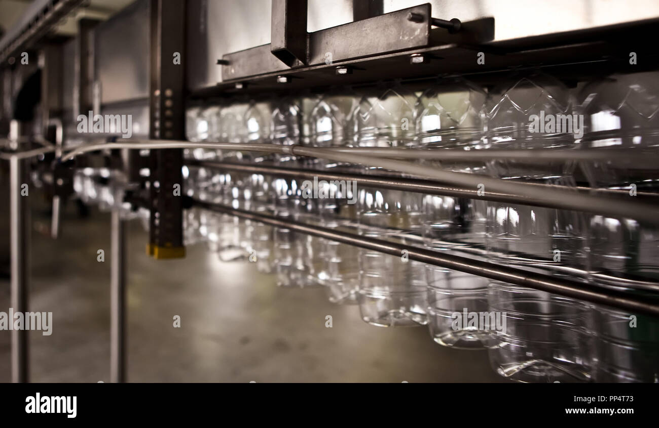 production line in a factory for mineral water Stock Photo - Alamy